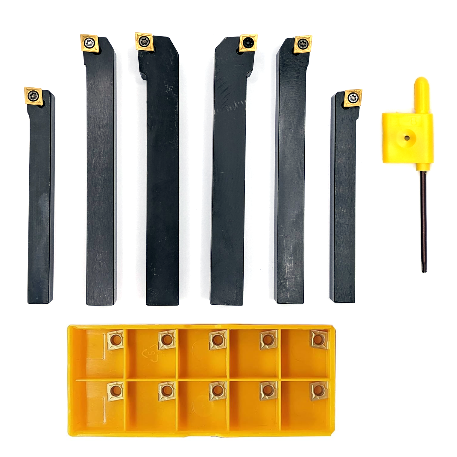 Turning Facing Indexable Tool Holders + CCMT060204 Lathe Inserts 8mm-1 ...